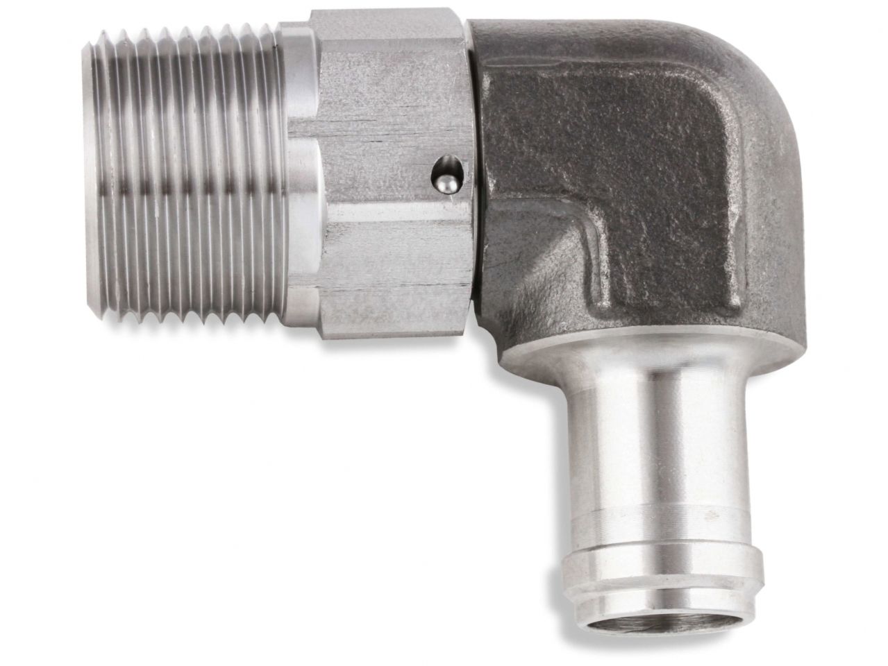 Earl's 90 Degree Hose Barb w/ Swivel. 5/8" Hose, 1/2" NPT Male
